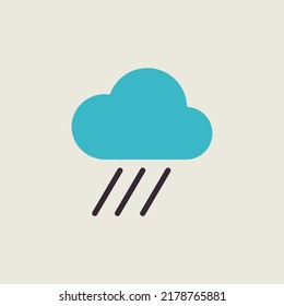 Raincloud Vector Icon Meteorology Sign Graph Stock Vector (Royalty Free ...