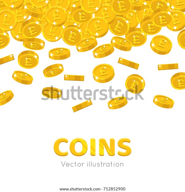 Raingold Pounds Cartoon Frame Rain Flying Stock Vector (Royalty Free ...