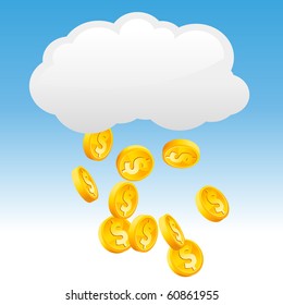 Raining Gold Coins Stock Vector (Royalty Free) 60861955 | Shutterstock