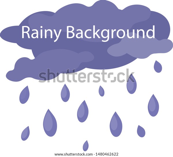 Rainy Background Template Decoration Mockup Covering Stock Vector ...