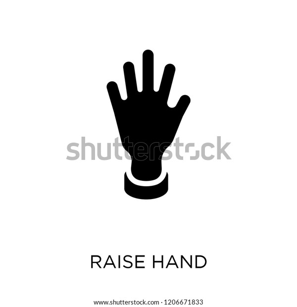 Raise Hand Icon Raise Hand Symbol Stock Vector (Royalty Free ...