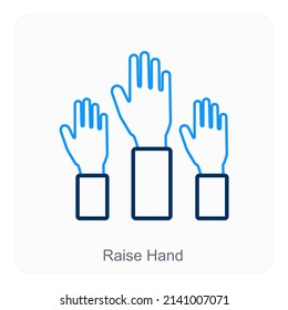 Raise Hands Hands Icon Concept Stock Vector (Royalty Free) 2141007071 ...
