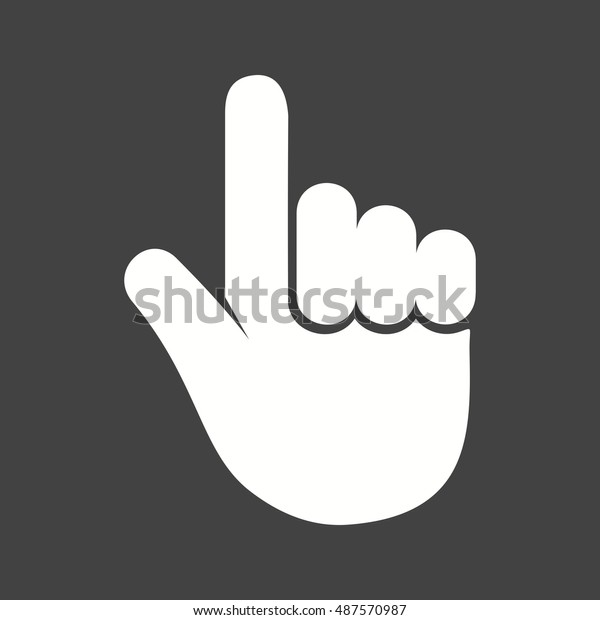 Raised Finger Stock Vector (Royalty Free) 487570987 | Shutterstock