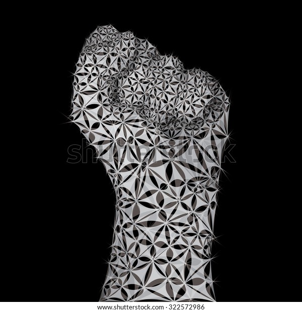 Raised Fist Abstract Vector Illustration Stock Vector (Royalty Free ...