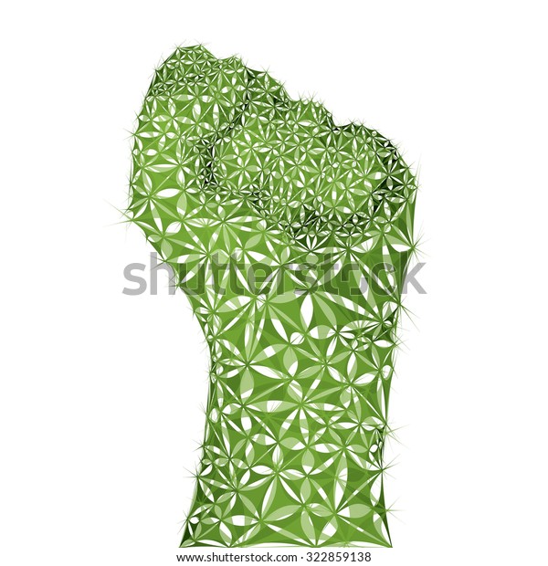 Raised Green Fist Abstract Vector Illustration Stock Vector (Royalty ...