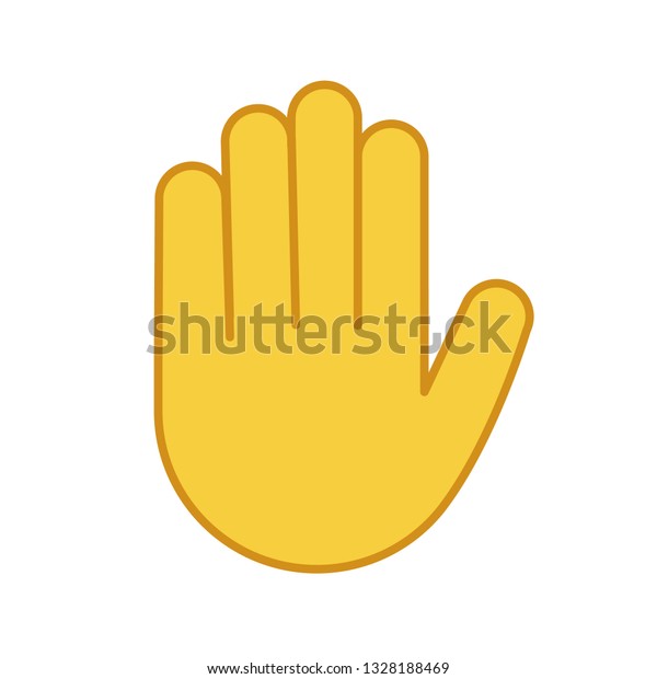 Raised Hand Color Icon High Five: เวกเตอร์สต็อก (ปลอดค่าลิขสิทธิ์ ...