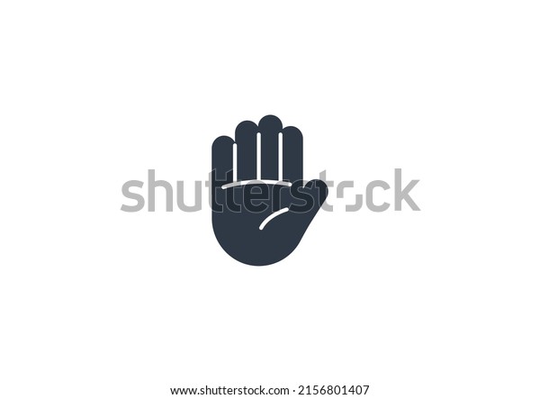Stock vektor „Raised Hand Gesture Emoticon Vector Raised“ (bez ...