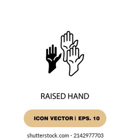 Raised Hand Icons Symbol Vector Elements Stock Vector (Royalty Free ...