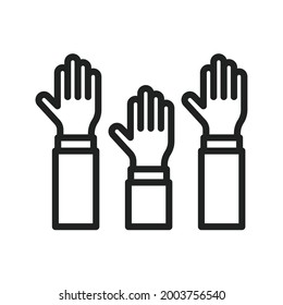 Raising Hands Icon Vector Image Can Stock Vector (Royalty Free ...