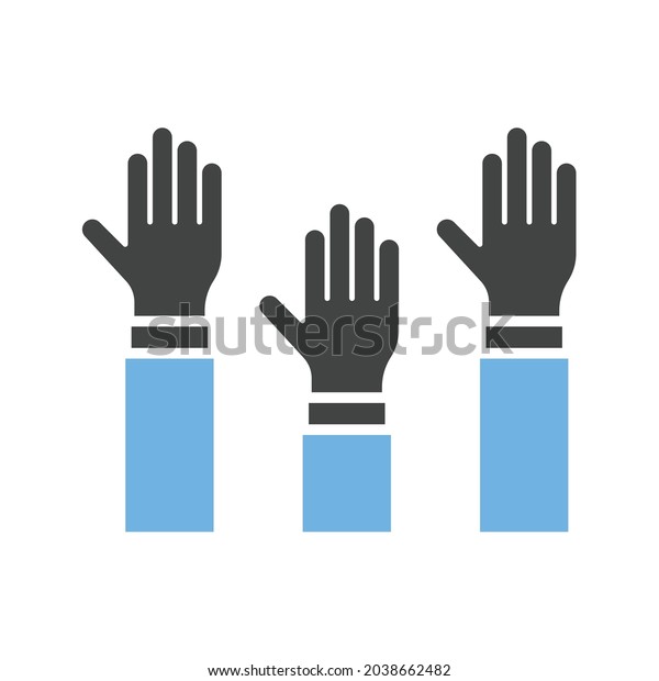 Raising Hands Icon Vector Image Can Stock Vector (Royalty Free ...