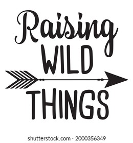 Raising Wild Things Background Inspirational Positive Stock Vector ...