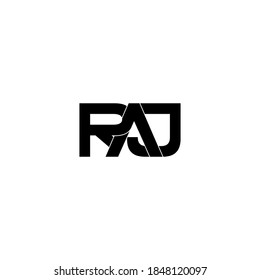 Raj Letter Original Monogram Logo Design: เวกเตอร์สต็อก (ปลอดค่า ...