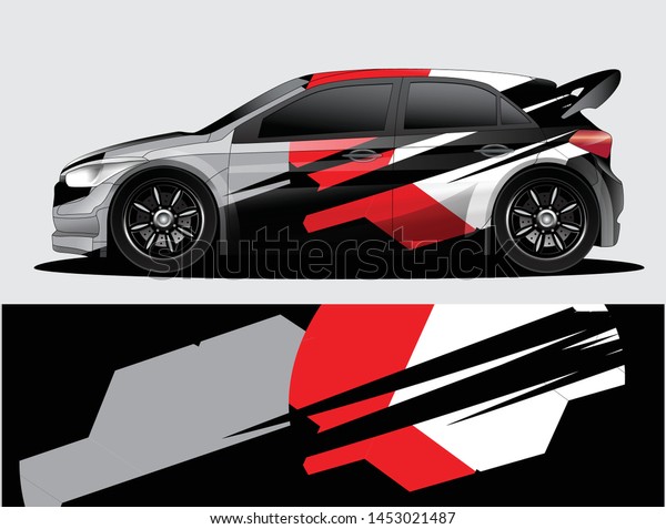 Rally Car Decal Graphic Wrap Vector Stock Vector (Royalty Free ...