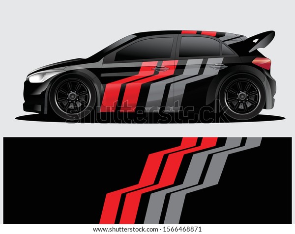 Rally Car Decal Graphic Wrap Vector Stock Vector (Royalty Free ...