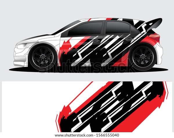 Rally Car Decal Graphic Wrap Vector Stock Vector (Royalty Free) 1566555040