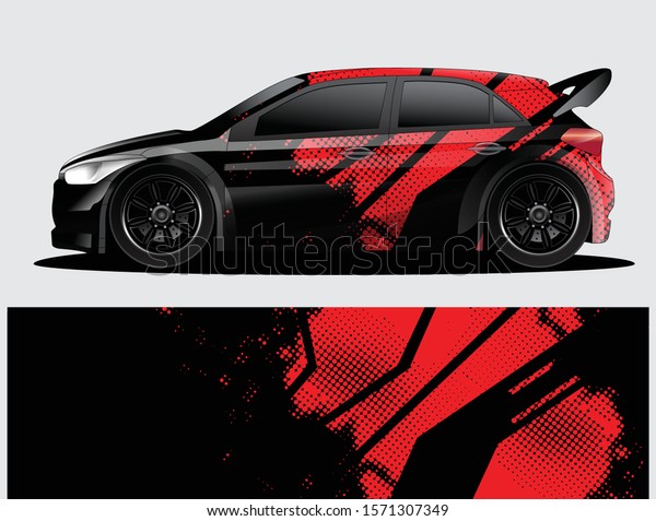 Rally Car Decal Graphic Wrap Vector Stock Vector (Royalty Free) 1571307349