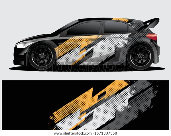 Rally Car Decal Graphic Wrap Vector Stock Vector (Royalty Free ...