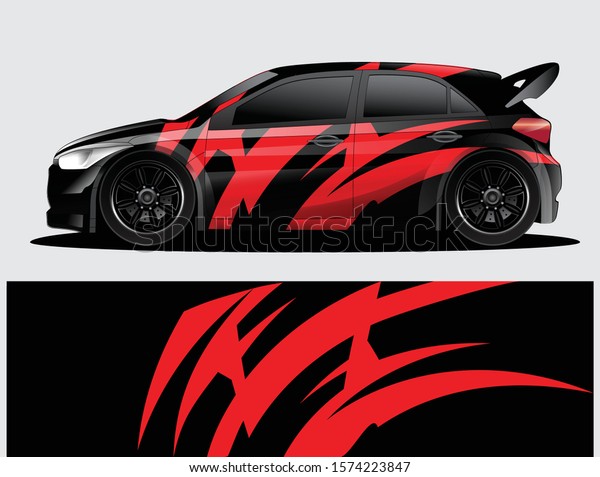 Rally Car Decal Graphic Wrap Vector Stock Vector (Royalty Free) 1574223847