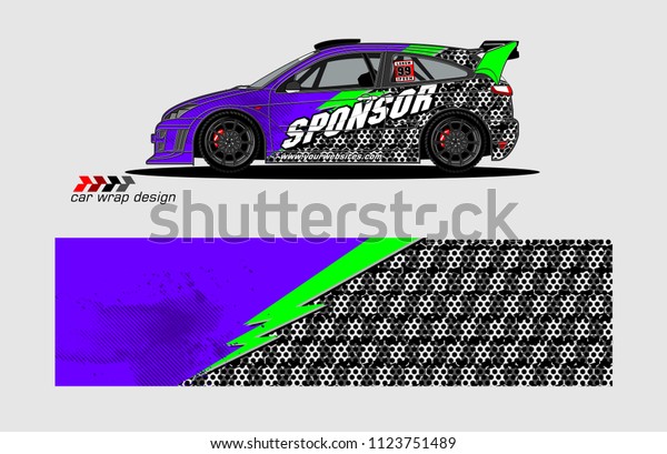 Rally Car Livery Graphic Vector Design Stock Vector (Royalty Free ...