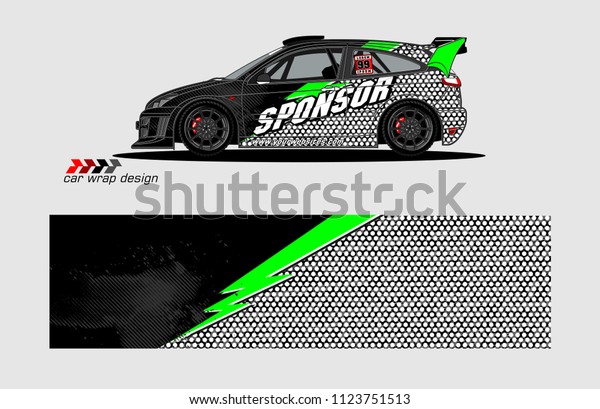 Rally Car Livery Graphic Vector Design Stock Vector (Royalty Free ...