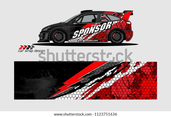 Rally Car Livery Graphic Vector Design Stock Vector (Royalty Free ...