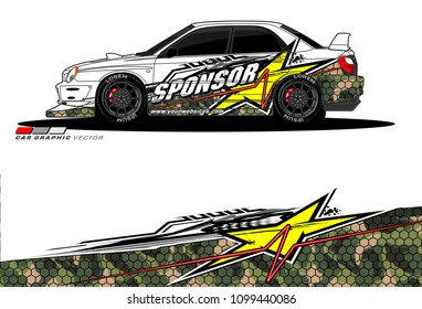 Rally Car Vector Livery Abstract Lines: vector de stock (libre de ...