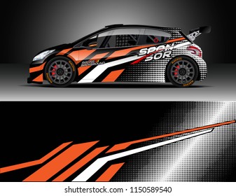 Rally Car Wrap Design Vector Truck Stock Vector (Royalty Free ...
