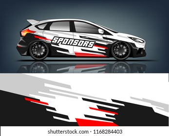 Rally Racing Car Wrap Vector Designs Stock-vektor (royaltyfri) 1168284403