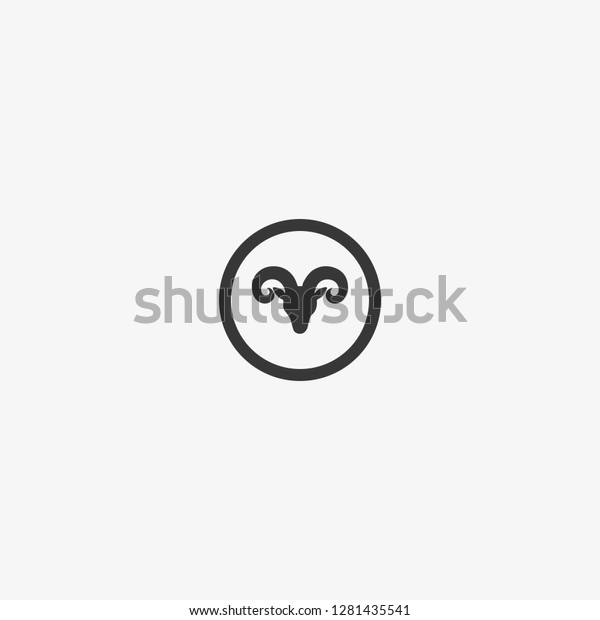 Ram Head Icon Graphic Element Illustration Stock Vector (Royalty Free ...