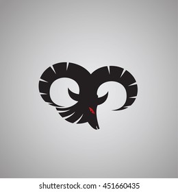 Angry Ram Symbol Logo Tattoo Design Stock Vector (Royalty Free ...