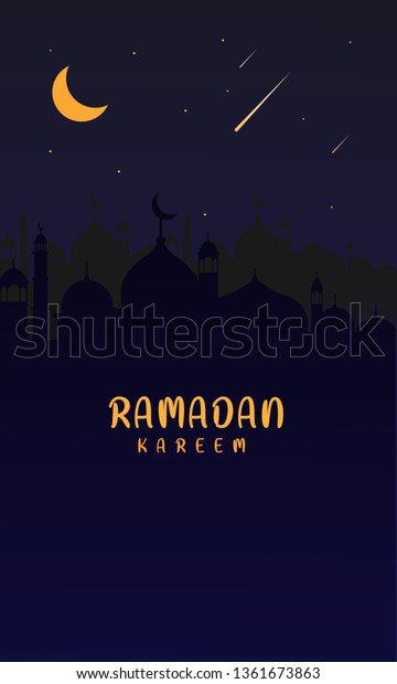 Ramadan Day Vector Gradient Color Stock Vector (Royalty Free ...