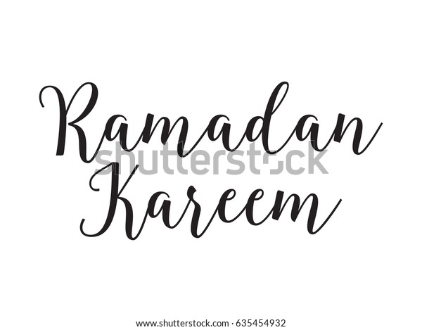 Ramadan Kareem Text Design Calligraphy Greeting Stock Vector (Royalty ...
