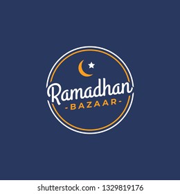 Ramadhan Bazaar Simple Minimalist Logo Vector Stock Vector (Royalty ...