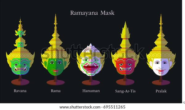 Ramayana Mask Eps 10 Stock Vector (Royalty Free) 695511265 | Shutterstock