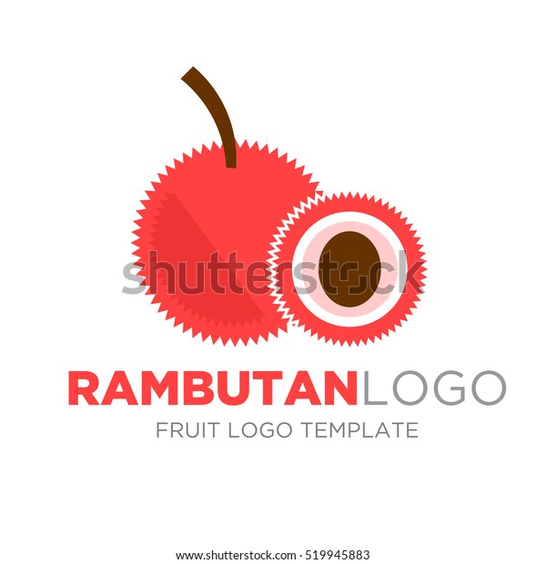 Rambutan Logo Vector Design Fruit Logo Stock Vector (Royalty Free ...