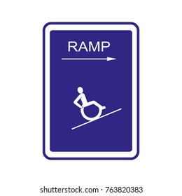 Ramp Sign Handicap People Stock Vector (Royalty Free) 757841725 ...