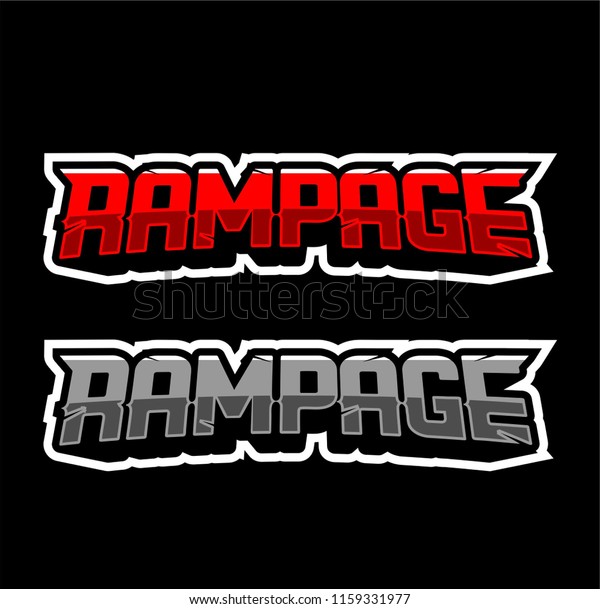 Rampage Text Vector Template Stock Vector (Royalty Free) 1159331977