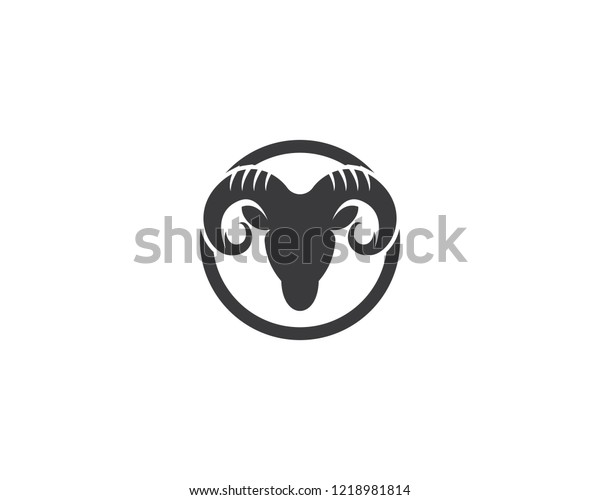 Rams Head Logo Design Icon Stock Vector (Royalty Free) 1218981814 ...