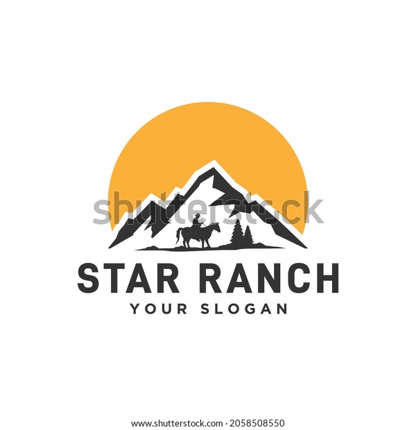 Rancho - plantilla de diseños vectoriales: vector de stock (libre de ...