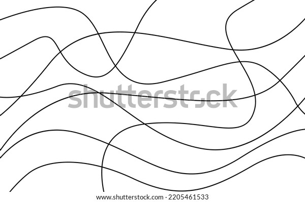 Random Abstract Black Line Modern Art Stock Vector (Royalty Free ...