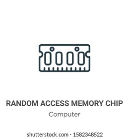 Random Access Memory Chip Outline Vector Stock Vector (Royalty Free) 1582348522 | Shutterstock