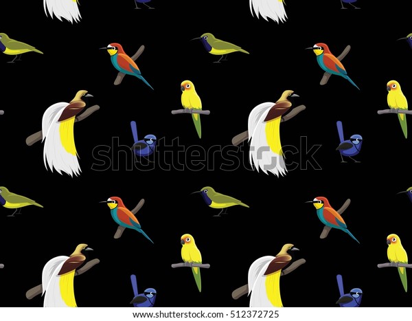 Random Australian Birds Wallpaper 1 Stock Vector (Royalty Free ...