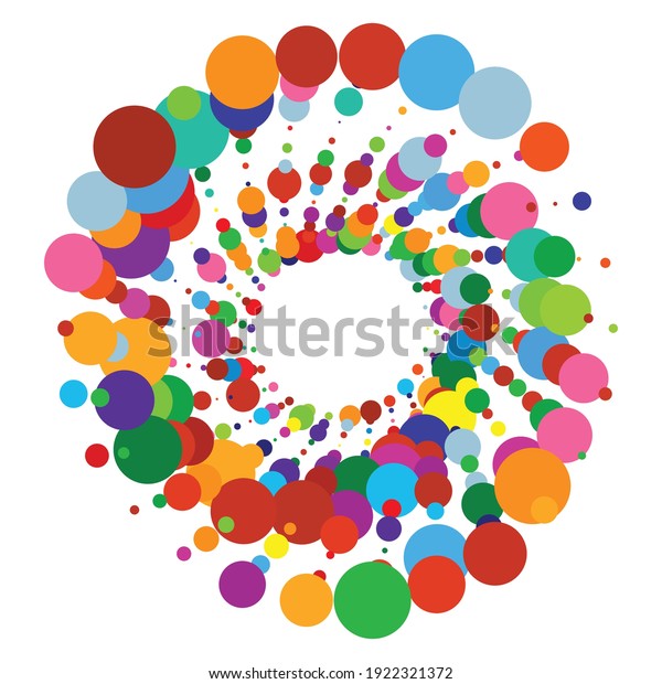 Random Dots Circles Spiral Swirl Twirl Stock Vector (Royalty Free ...