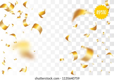 Random Falling Golden Glitter Transparent Sparkle 库存矢量图（免版税）1135640759 ...