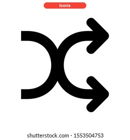 Shuffle Icon Drop Shadow Randomize Symbol Stock Vector (Royalty Free ...
