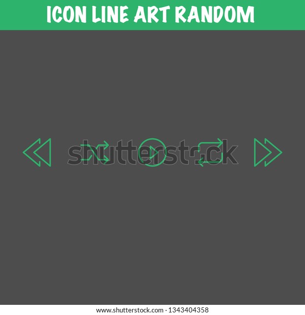 Random Icon Set Line Art Style Stock Vector (Royalty Free) 1343404358 ...