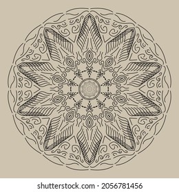 Random Mandala Design Full Vector Stock Vector (Royalty Free ...
