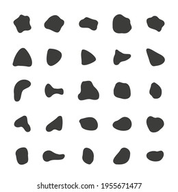 Random Organic Shapes Collection Black Blob Stock Vector (Royalty Free ...