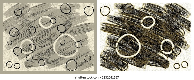 Random Paint Strokes Artworks Set Painting Stock Vector (Royalty Free ...