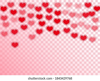 Random Red Hearts Flying Vector Illustration Stock Vector (Royalty Free ...